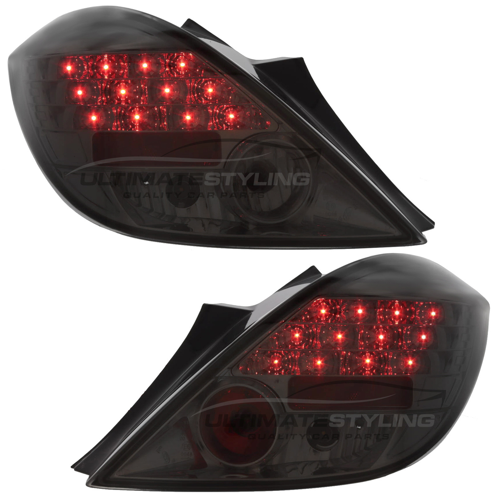 Vauxhall Corsa Performance Rear / Tail Lights - LED Style - Smoked lens ...