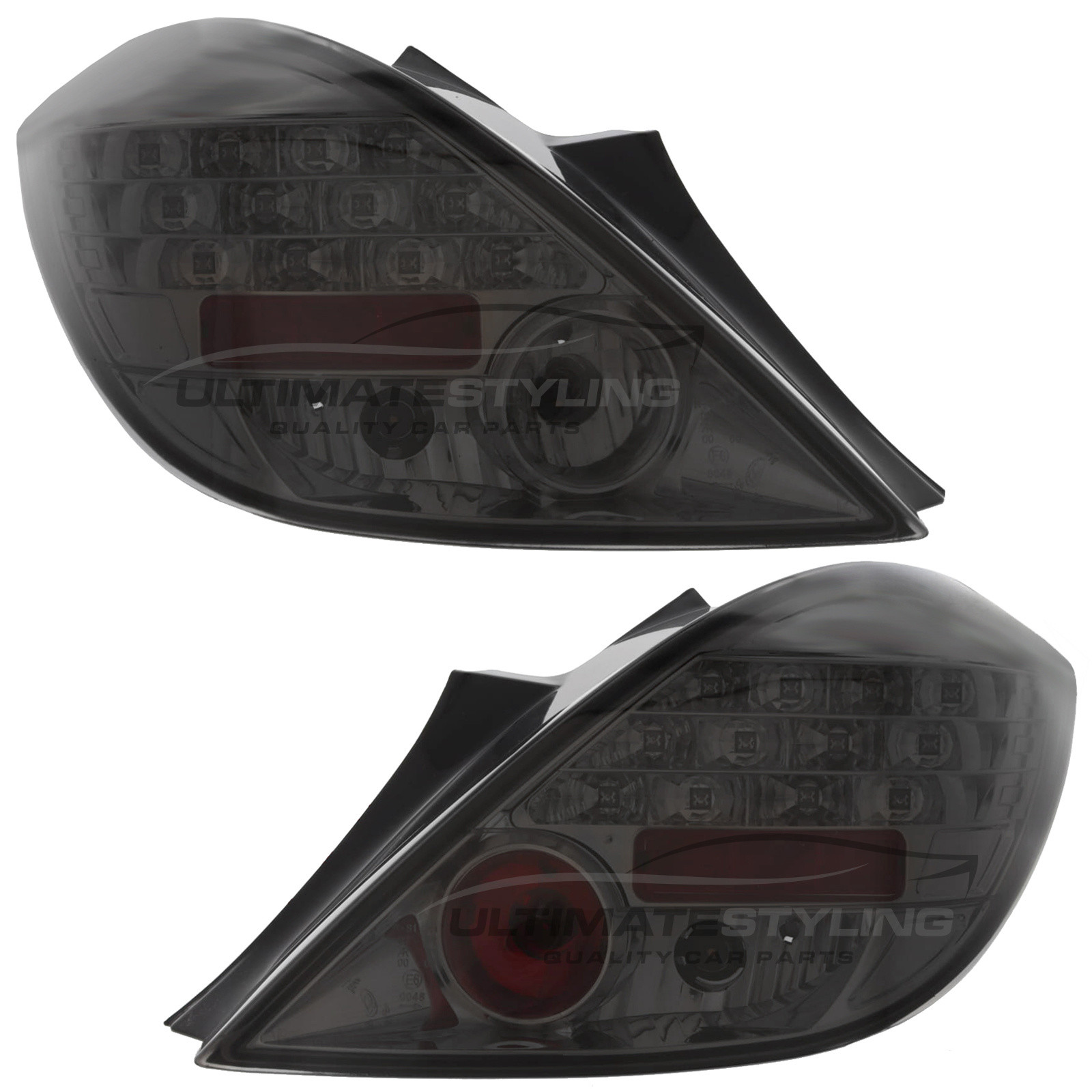 Vauxhall Corsa Performance Rear / Tail Lights - LED Style - Smoked lens ...